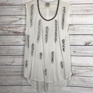 Haute Hippie | Tops | Haute Hippie Boho Beaded Leaf Tank Size Medium ...